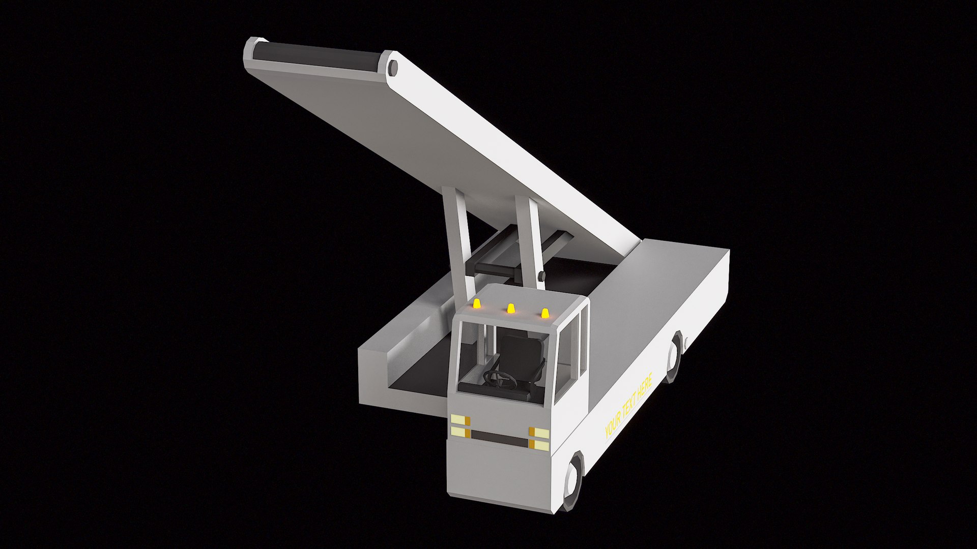 3D Cartoon Baggage Loader 06 Lowpoly Airport Vehicle PBR - TurboSquid ...