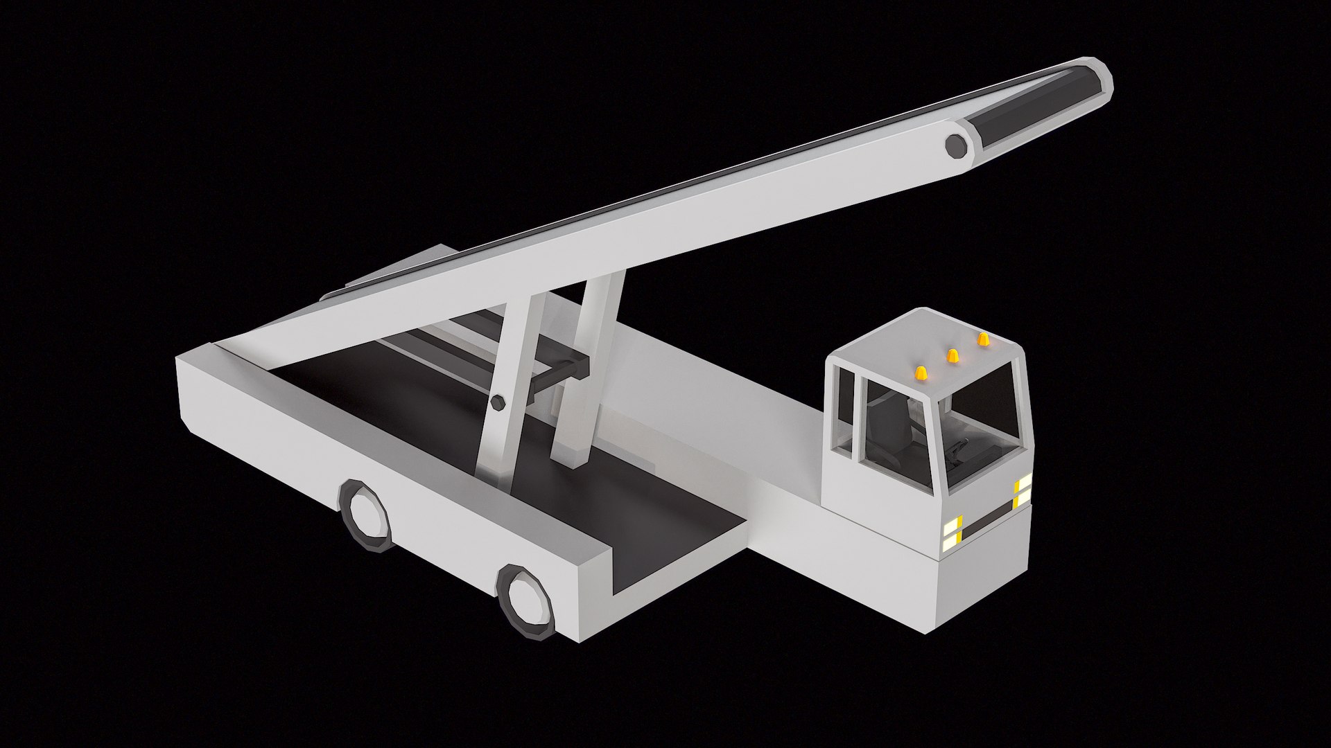 3D Cartoon Baggage Loader 06 Lowpoly Airport Vehicle PBR - TurboSquid ...