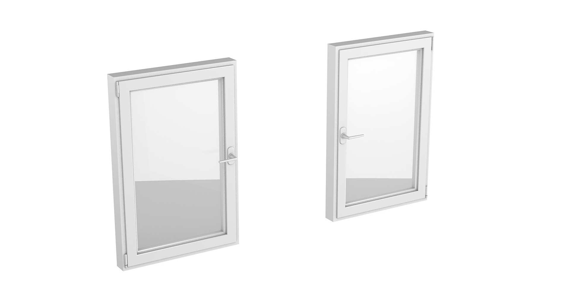 Pvc window 80x120 3D model - TurboSquid 1373530