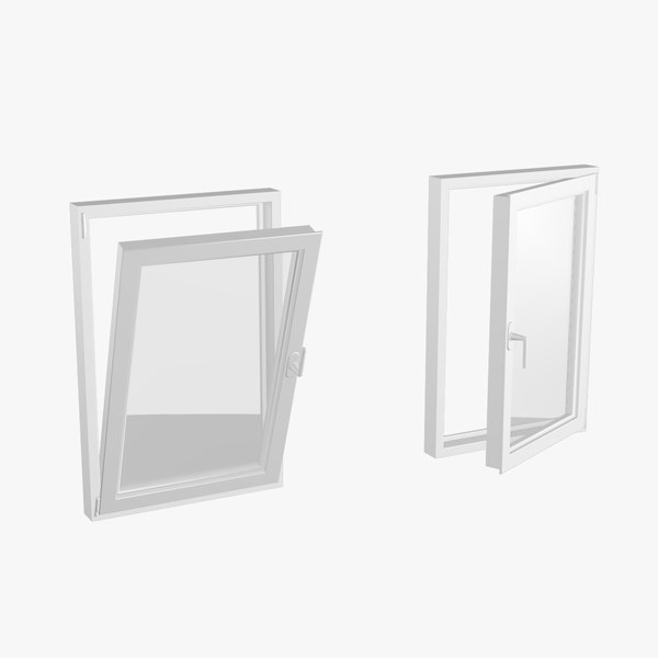 Pvc window 80x120 3D model - TurboSquid 1373530