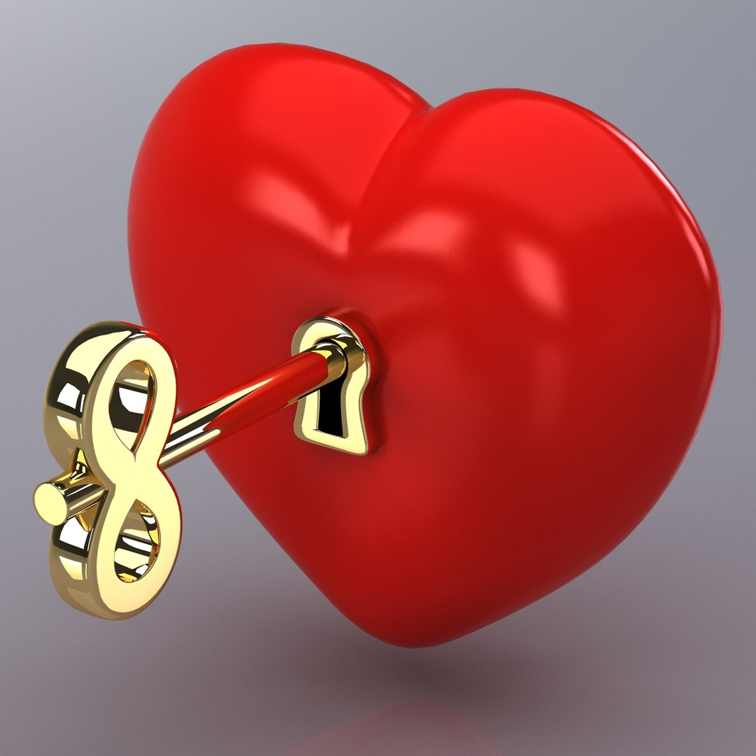 Locked Heart Valentine 3d Max