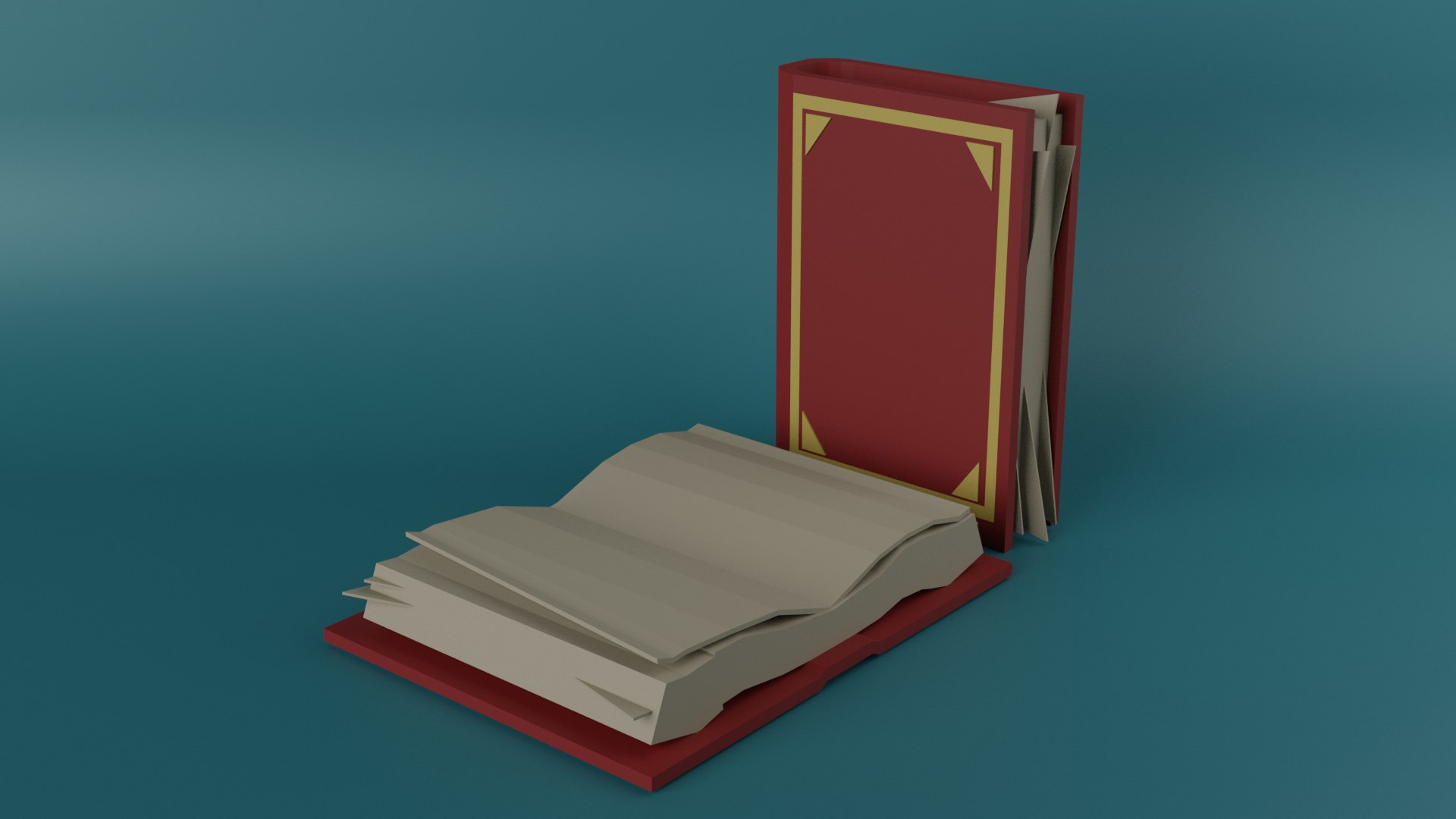 3D Red Book Low Poly Model - TurboSquid 1991604