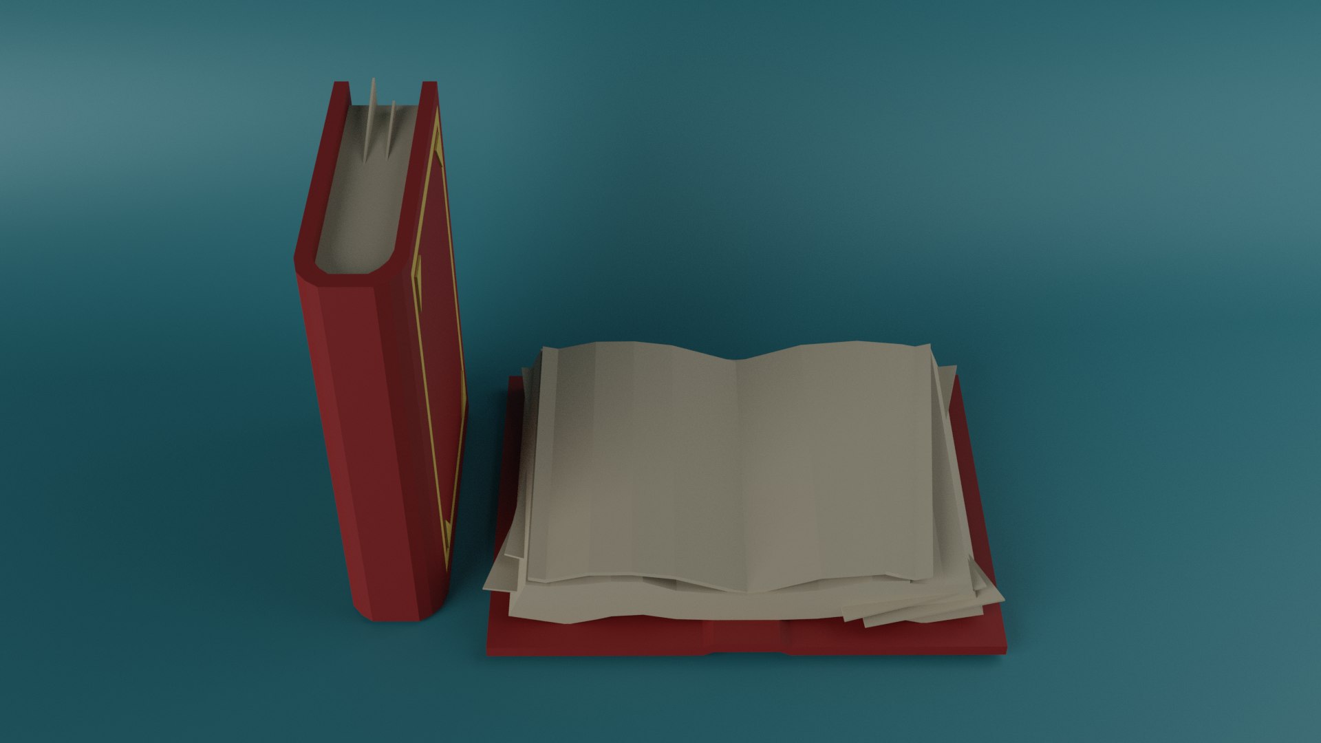 3D Red Book Low Poly Model - TurboSquid 1991604