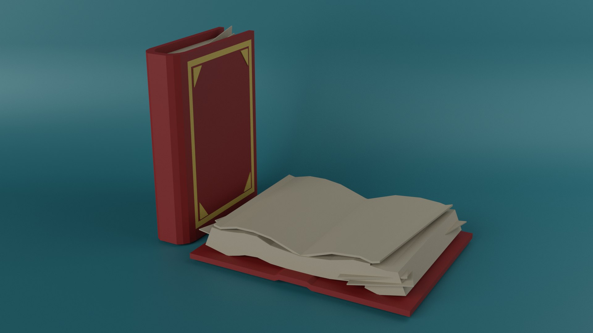 3D Red Book Low Poly Model - TurboSquid 1991604