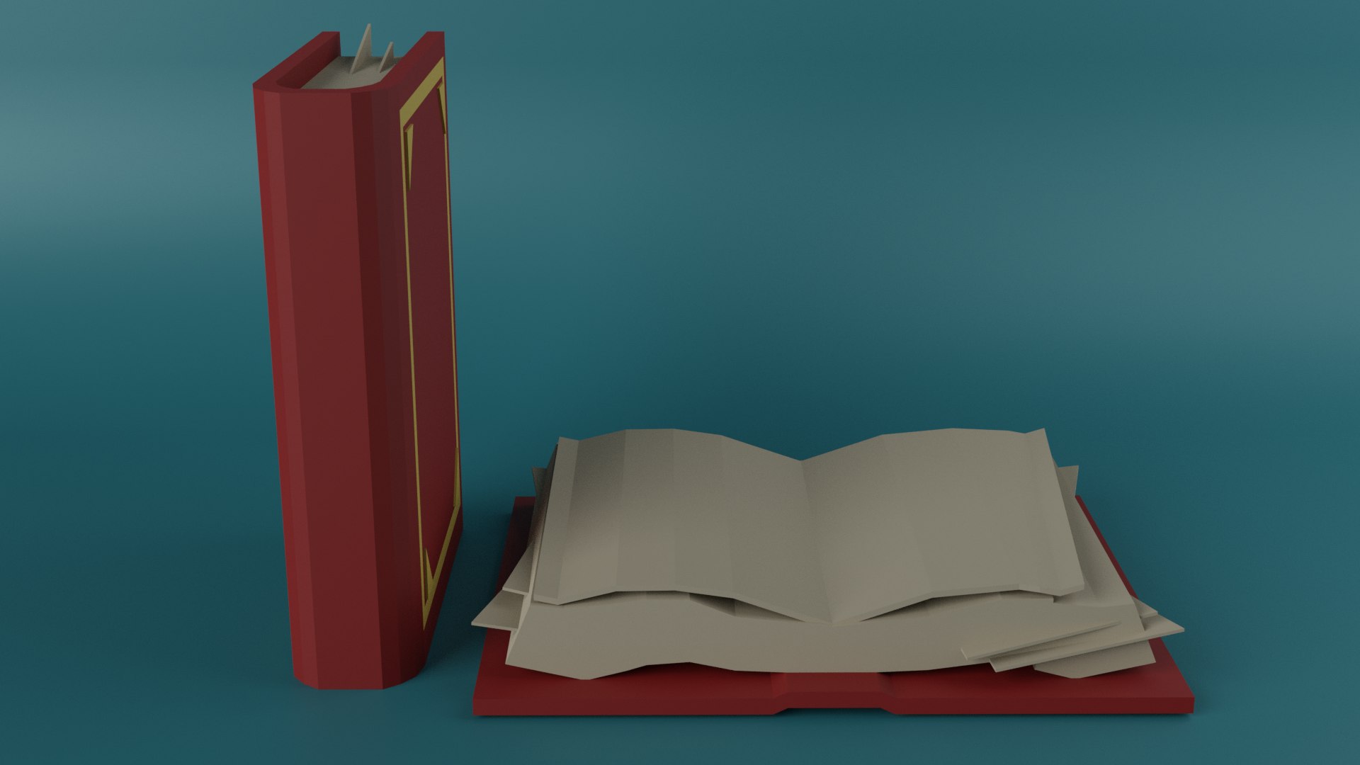 3D Red Book Low Poly Model - TurboSquid 1991604