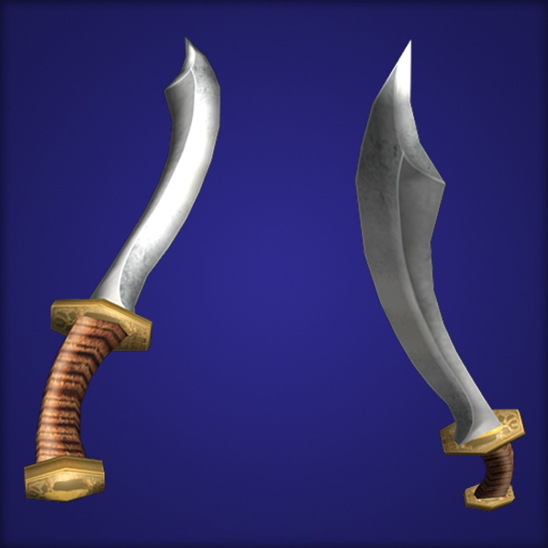 3d max medieval scimitar sword