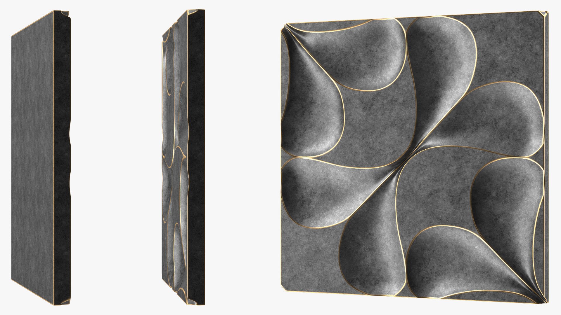 3D Model 3D Wall Panel Drops Metal - TurboSquid 1907959