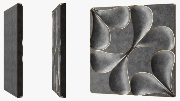 3D model 3D Wall Panel Drops Metal - TurboSquid 1907959