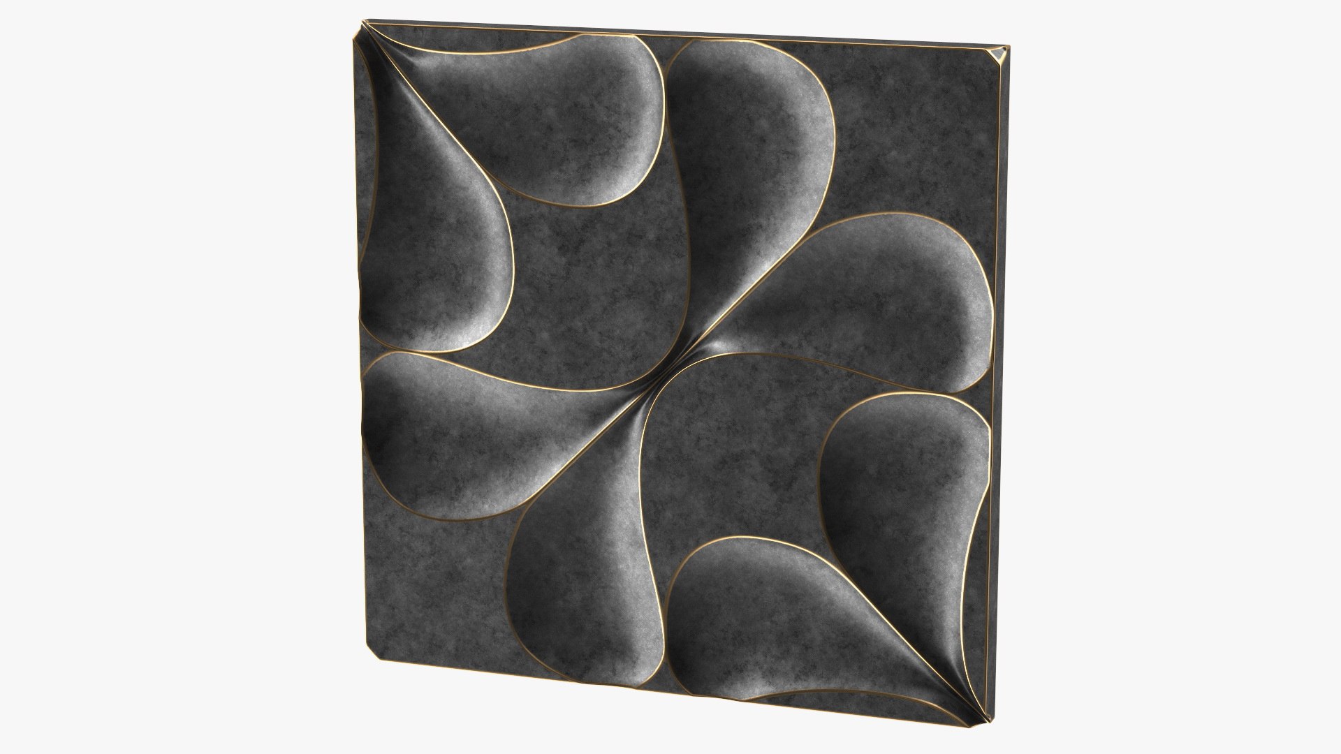 3D model 3D Wall Panel Drops Metal - TurboSquid 1907959