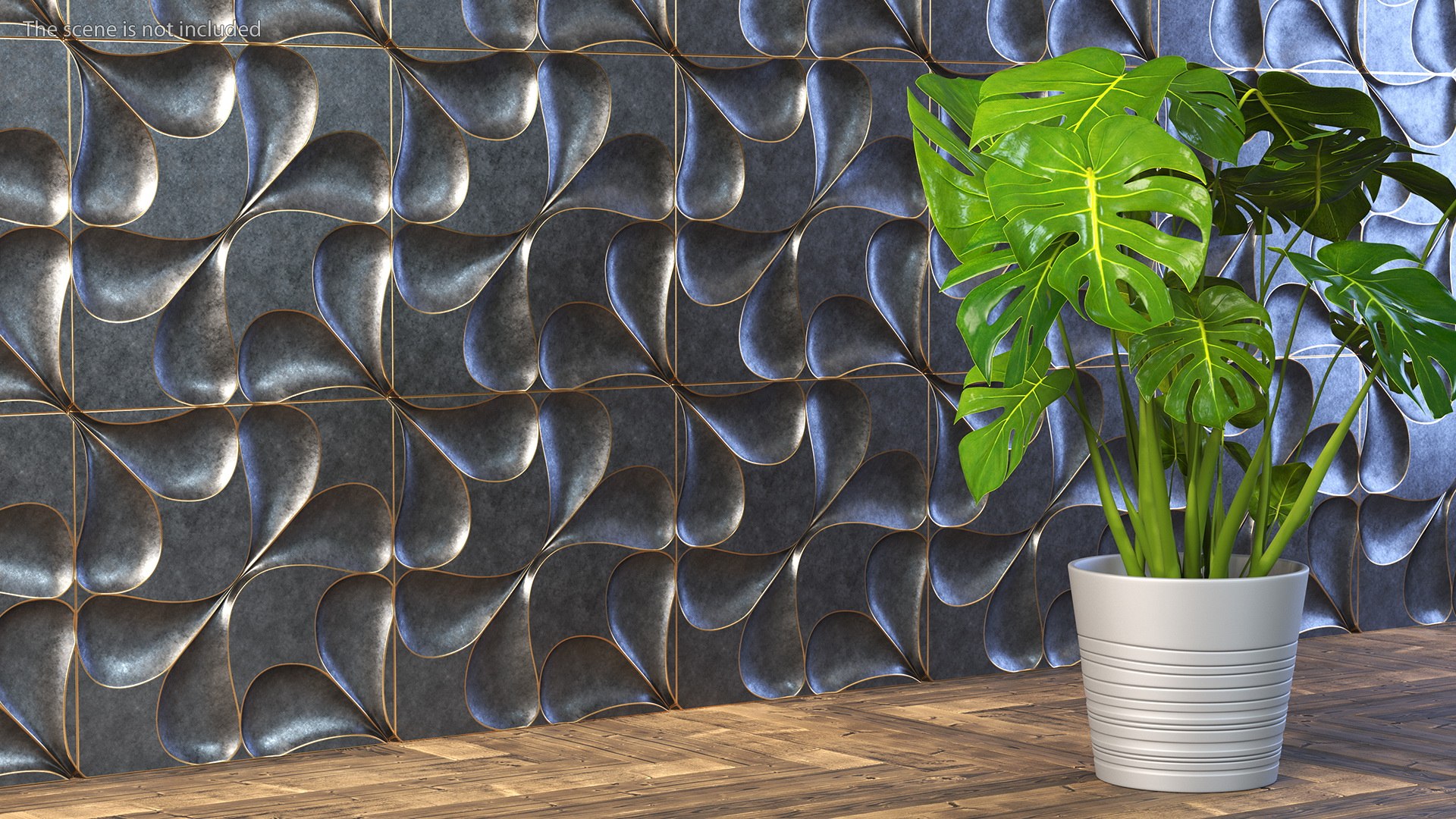 3D Model 3D Wall Panel Drops Metal - TurboSquid 1907959