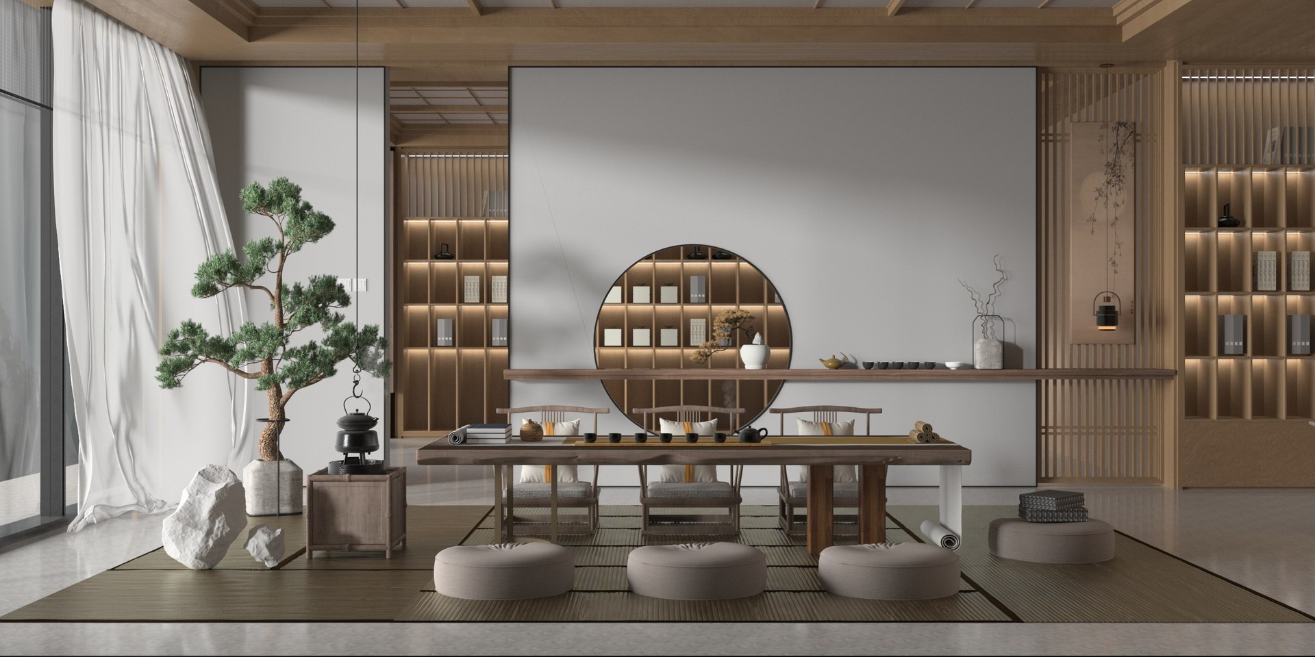 3D Chinese Tea Room Interior Design - TurboSquid 2183061