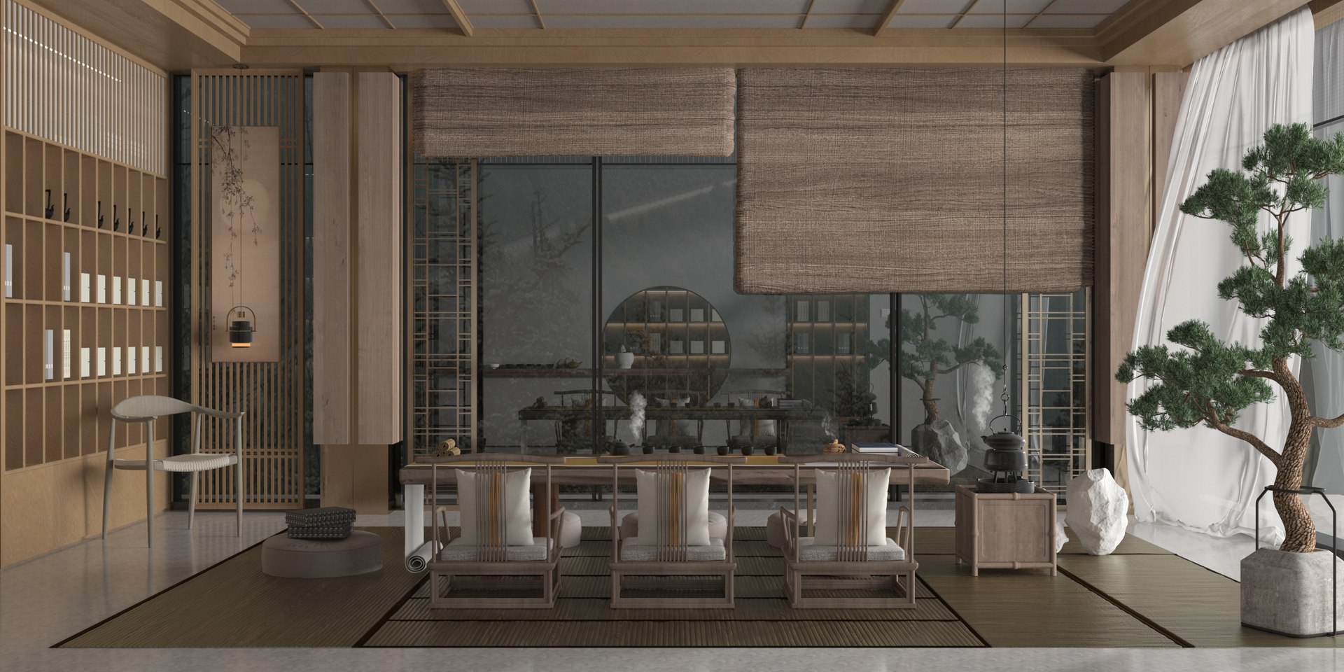 3D Chinese Tea Room Interior Design - TurboSquid 2183061