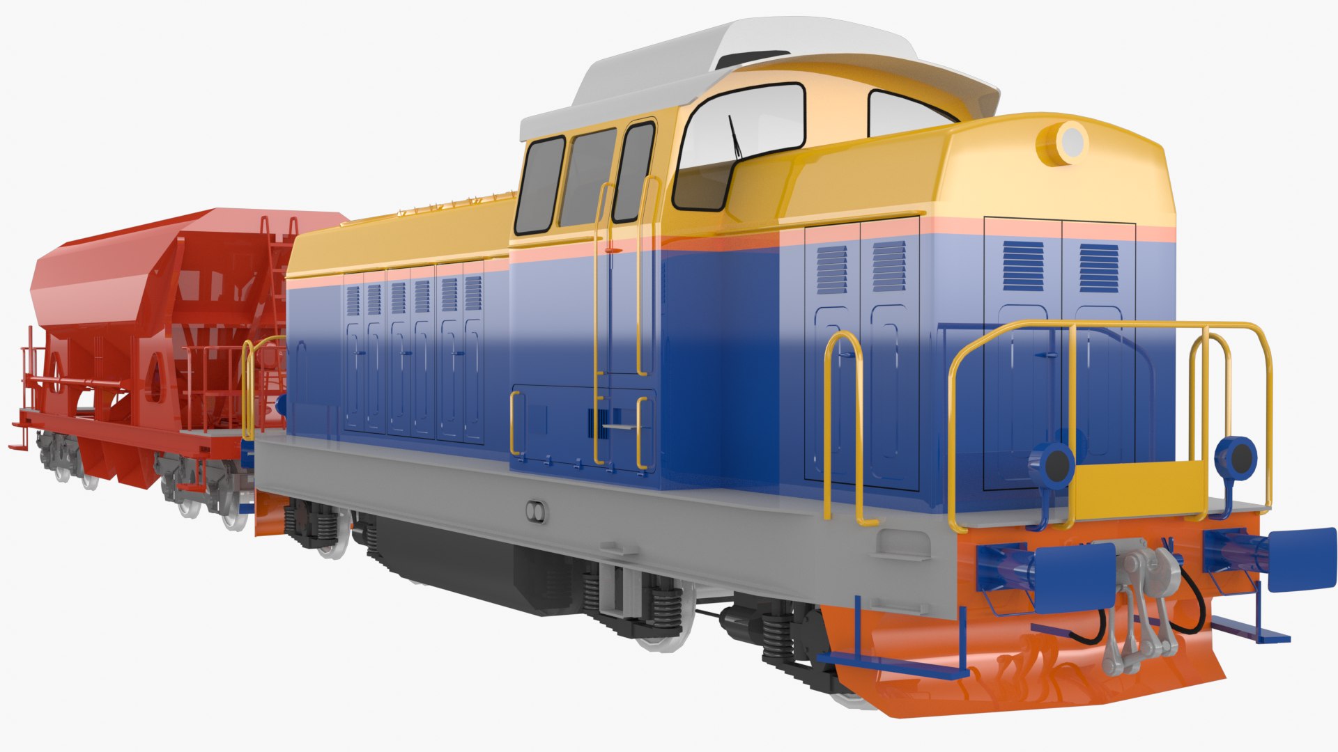 3D Cargo Train - TurboSquid 1772435