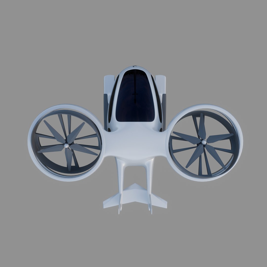 Futuristic Flying Car 3D Model - Urban Air Mobility Vehicle 3D Model ...