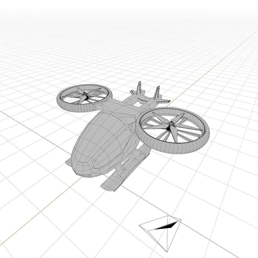 Futuristic Flying Car 3D Model - Urban Air Mobility Vehicle 3D Model ...