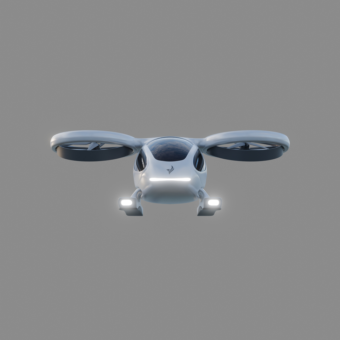 Futuristic Flying Car 3D Model - Urban Air Mobility Vehicle 3D Model ...