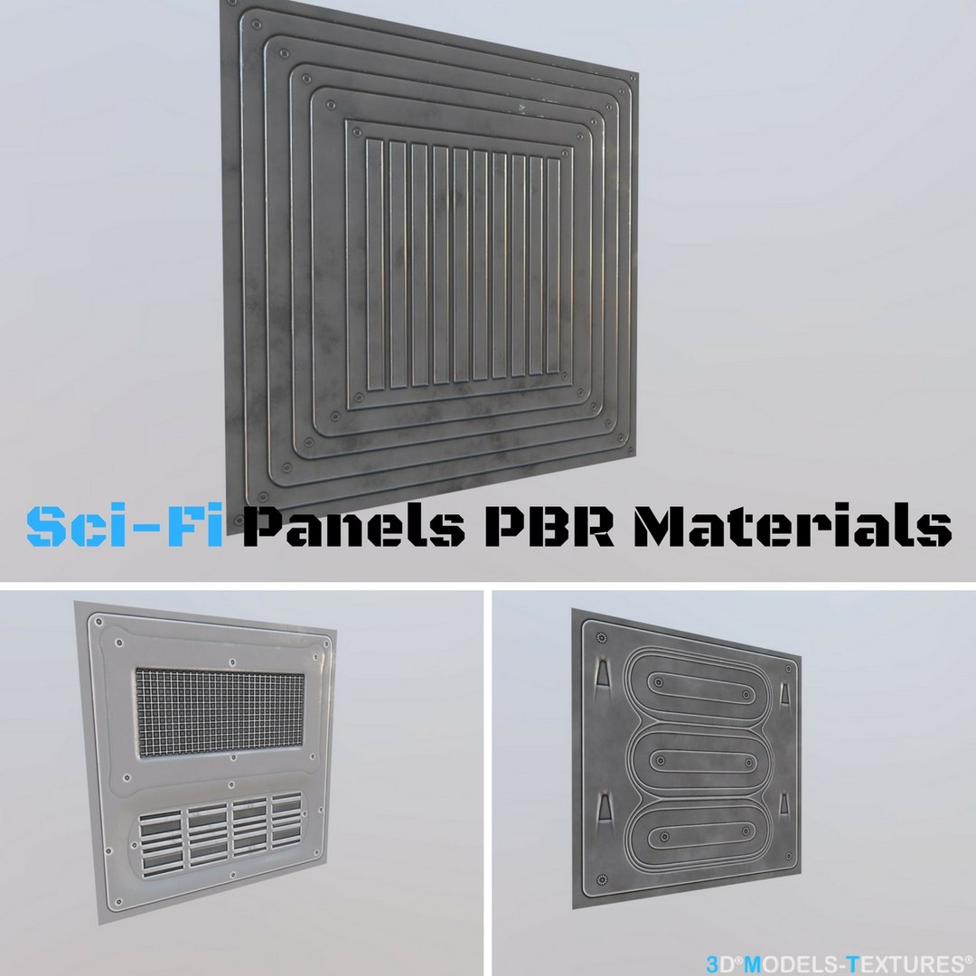 3D sci-fi panel pbr materials model - TurboSquid 1210660