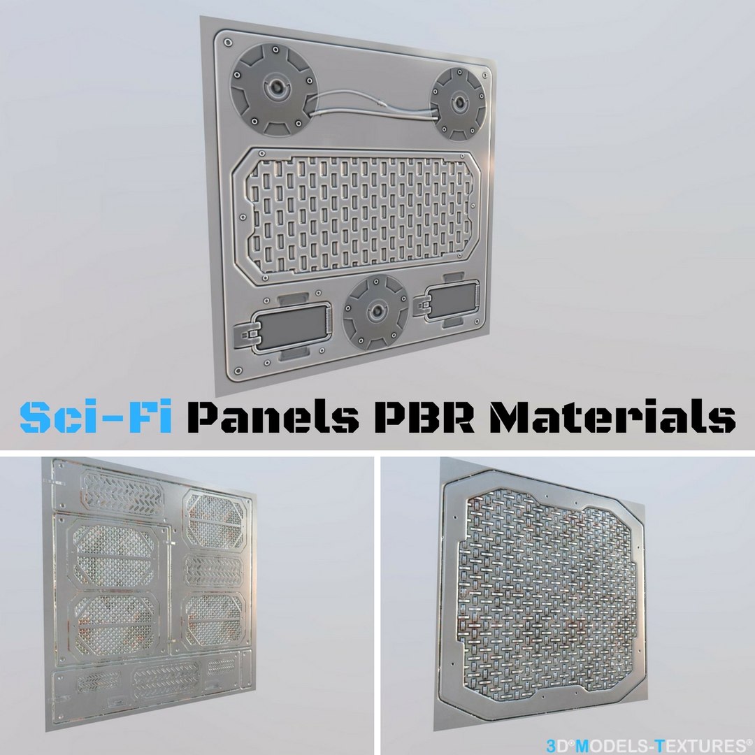 3D sci-fi panel pbr materials model - TurboSquid 1210660