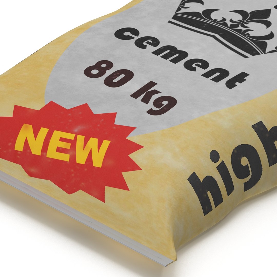 3d Cement Bag 2 Model