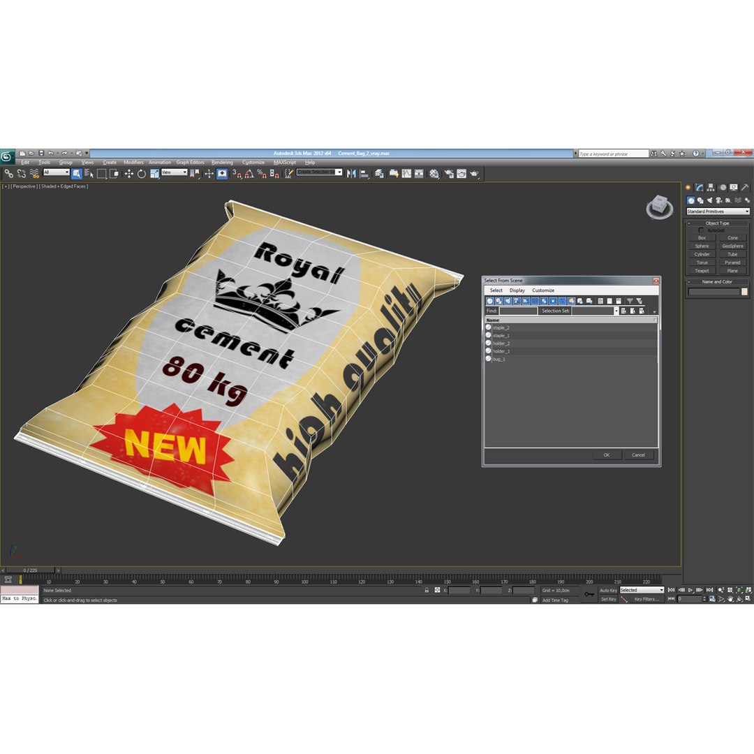 3d Cement Bag 2 Model