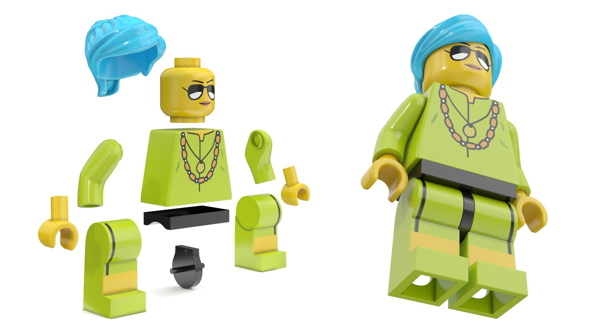3D Minifigure LEGO Fashionista - TurboSquid 2274885