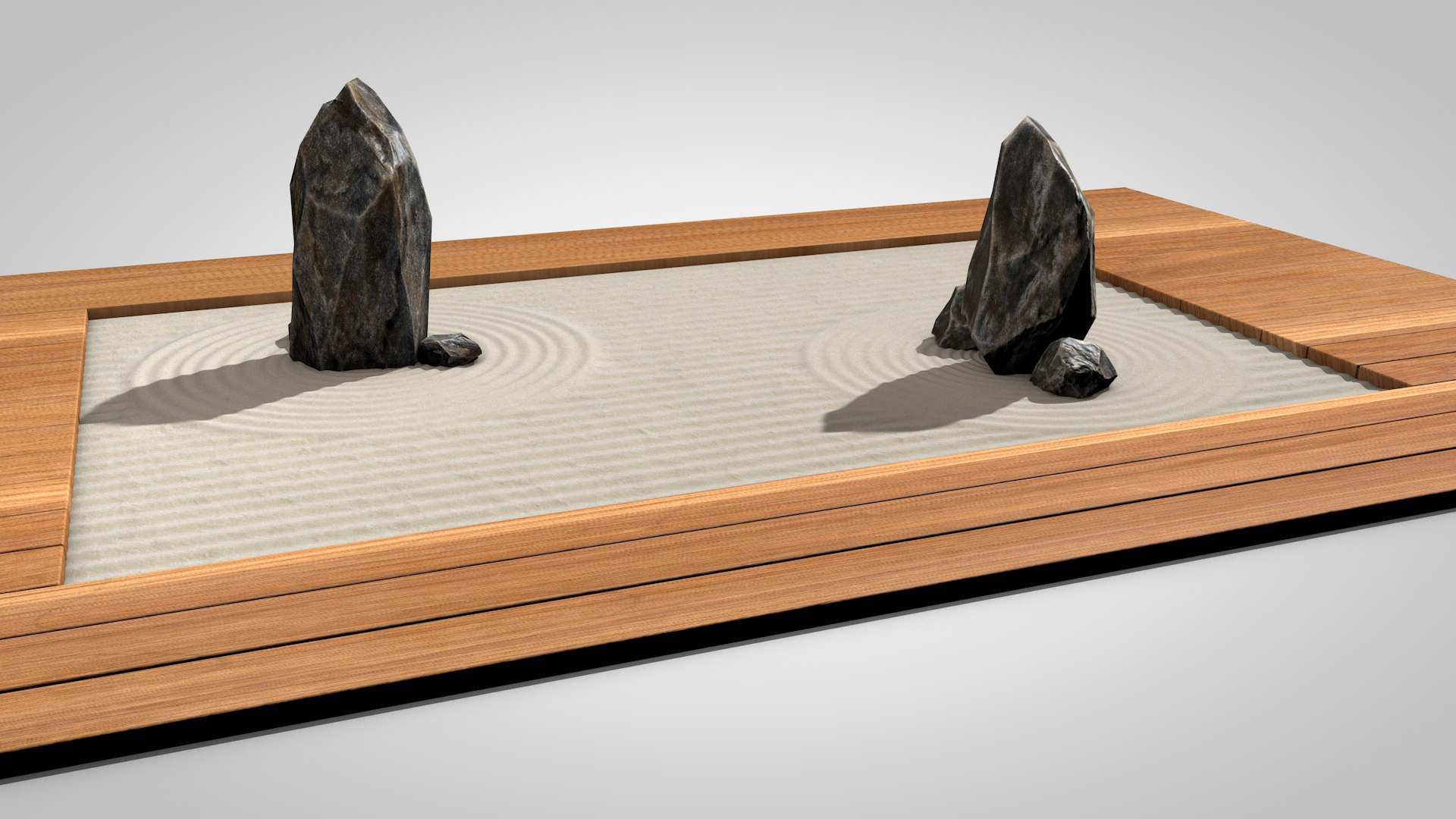 3d Zen Garden Model