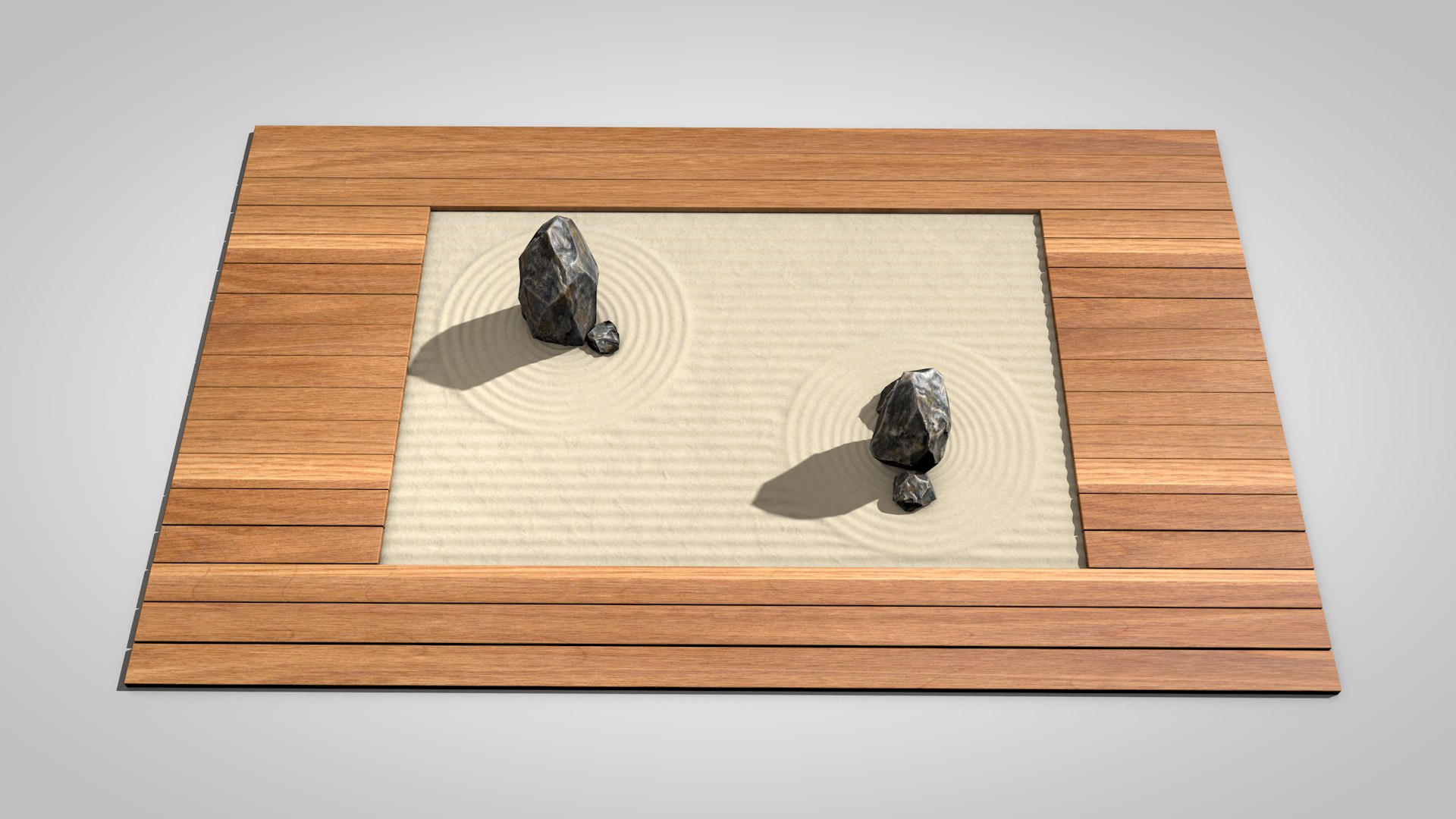 3d Zen Garden Model