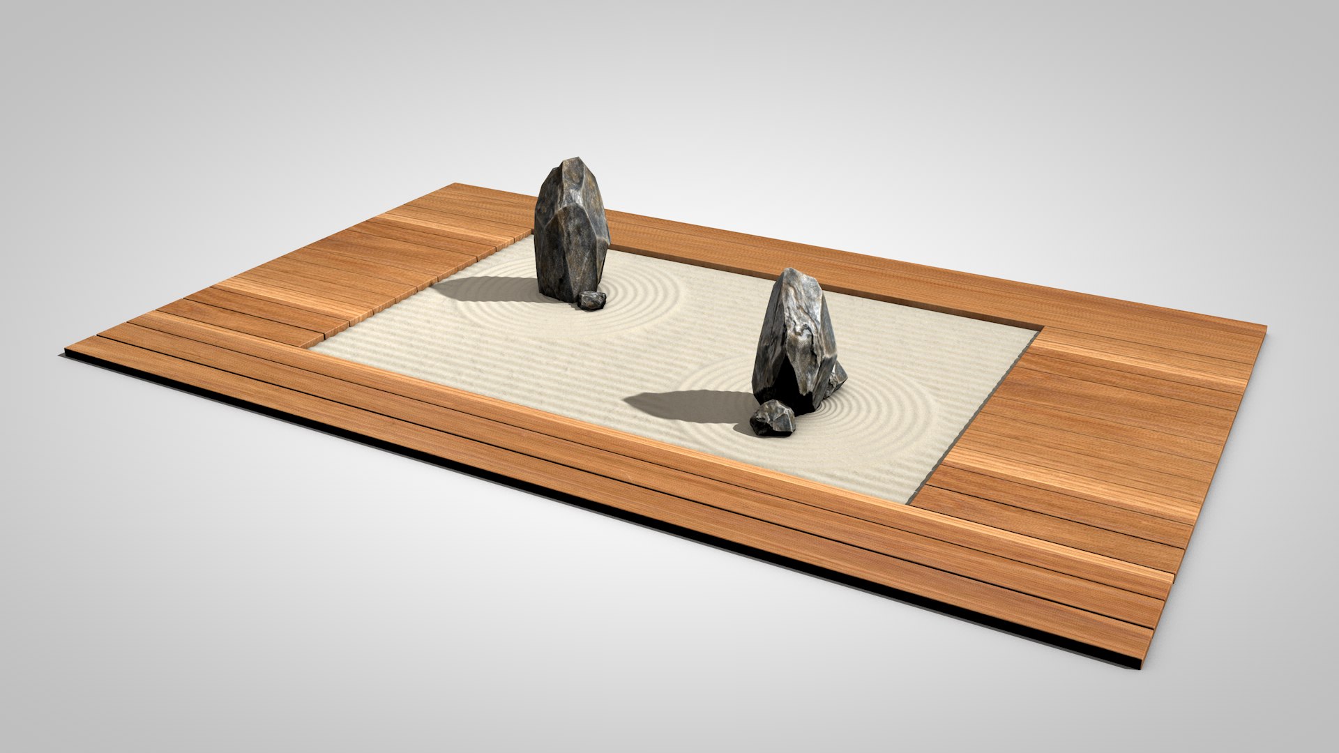3d Zen Garden Model