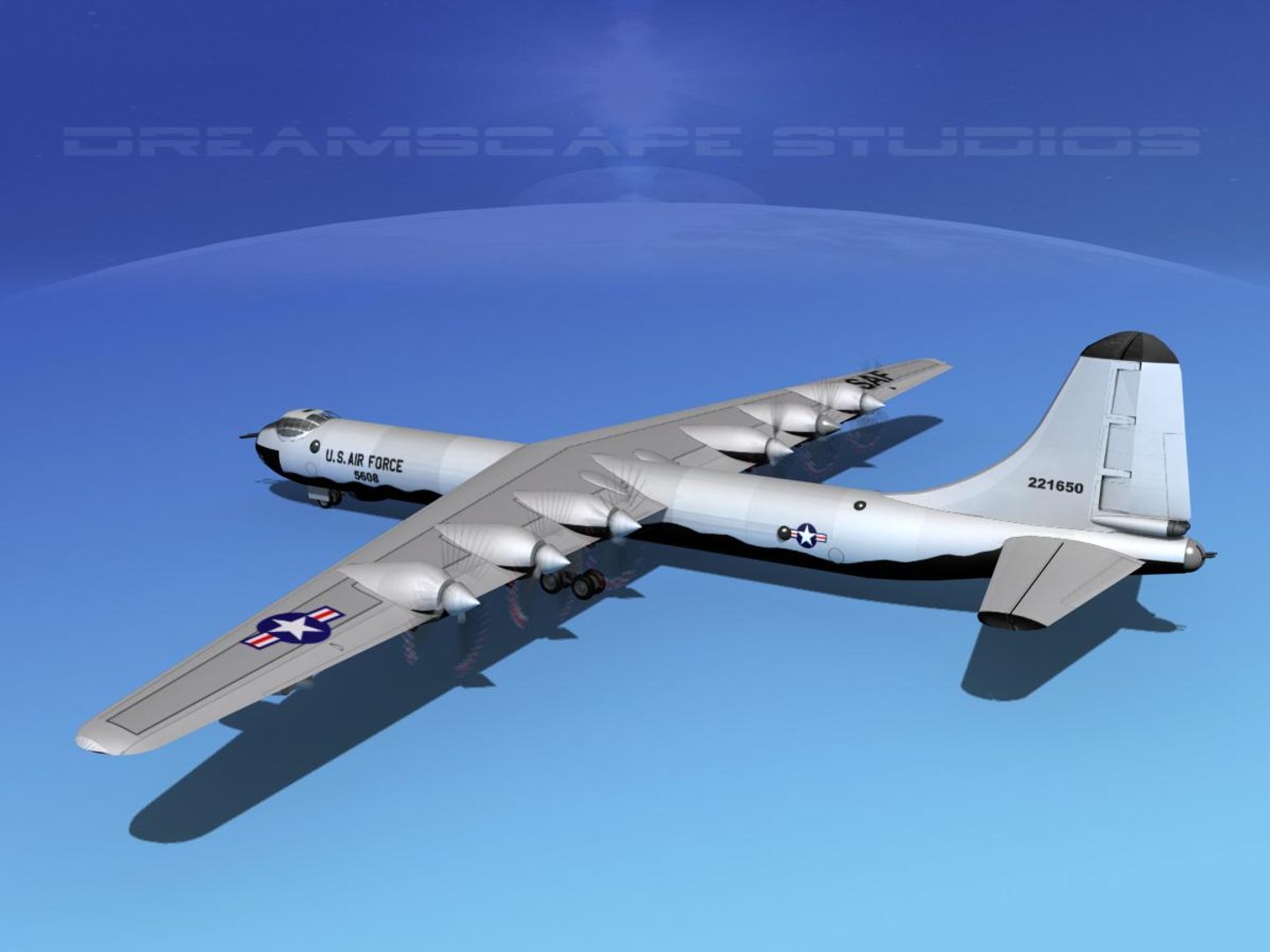 Yb-60 Convair B-36 Peacemaker 3d Model