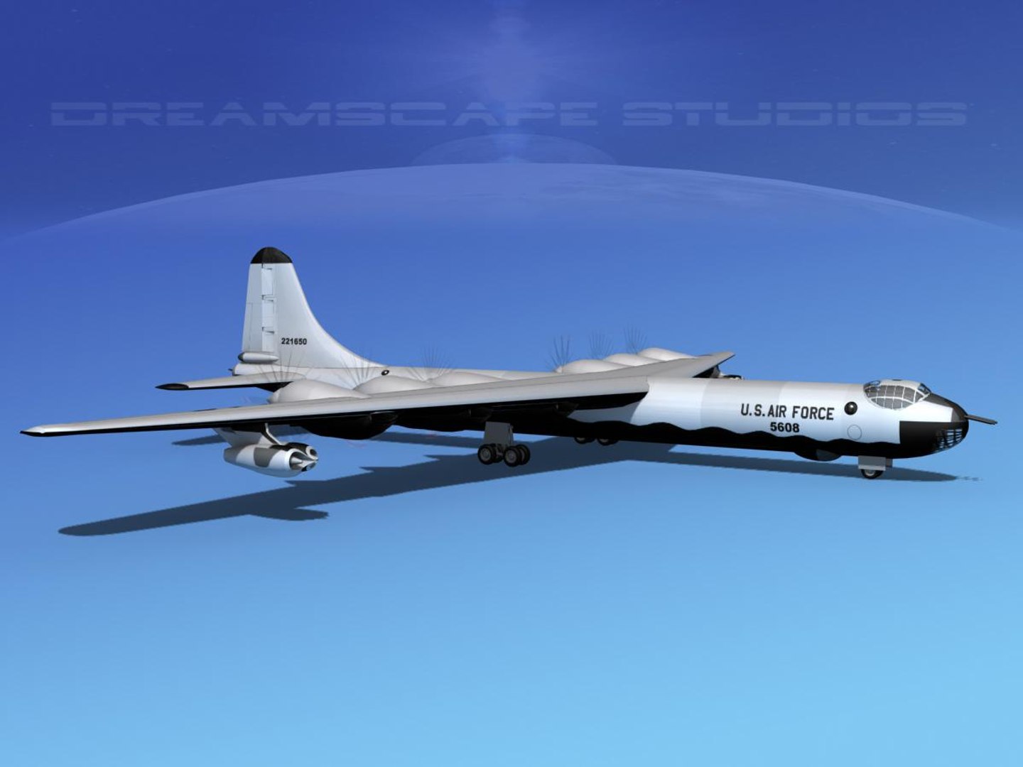 Yb-60 Convair B-36 Peacemaker 3d Model