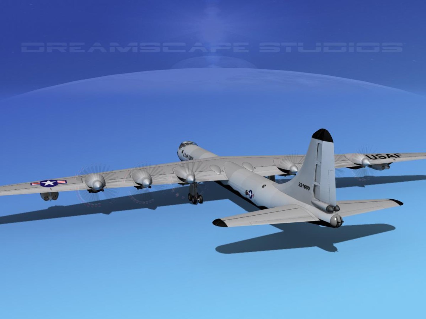 Yb-60 Convair B-36 Peacemaker 3d Model