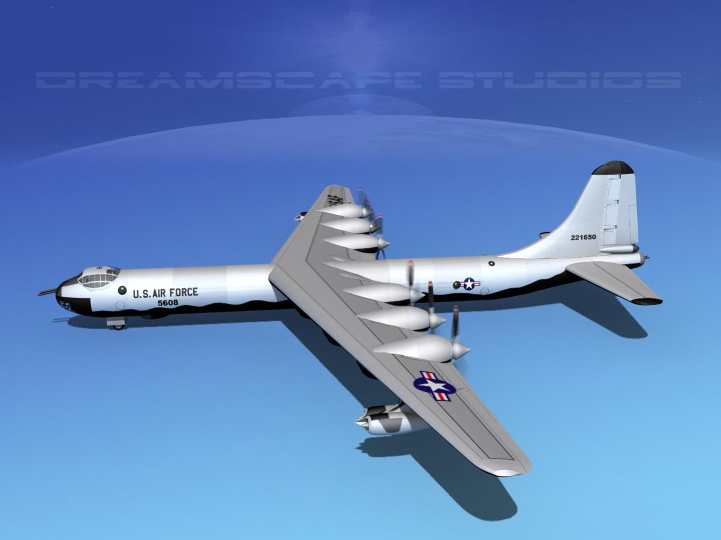 Yb-60 Convair B-36 Peacemaker 3d Model