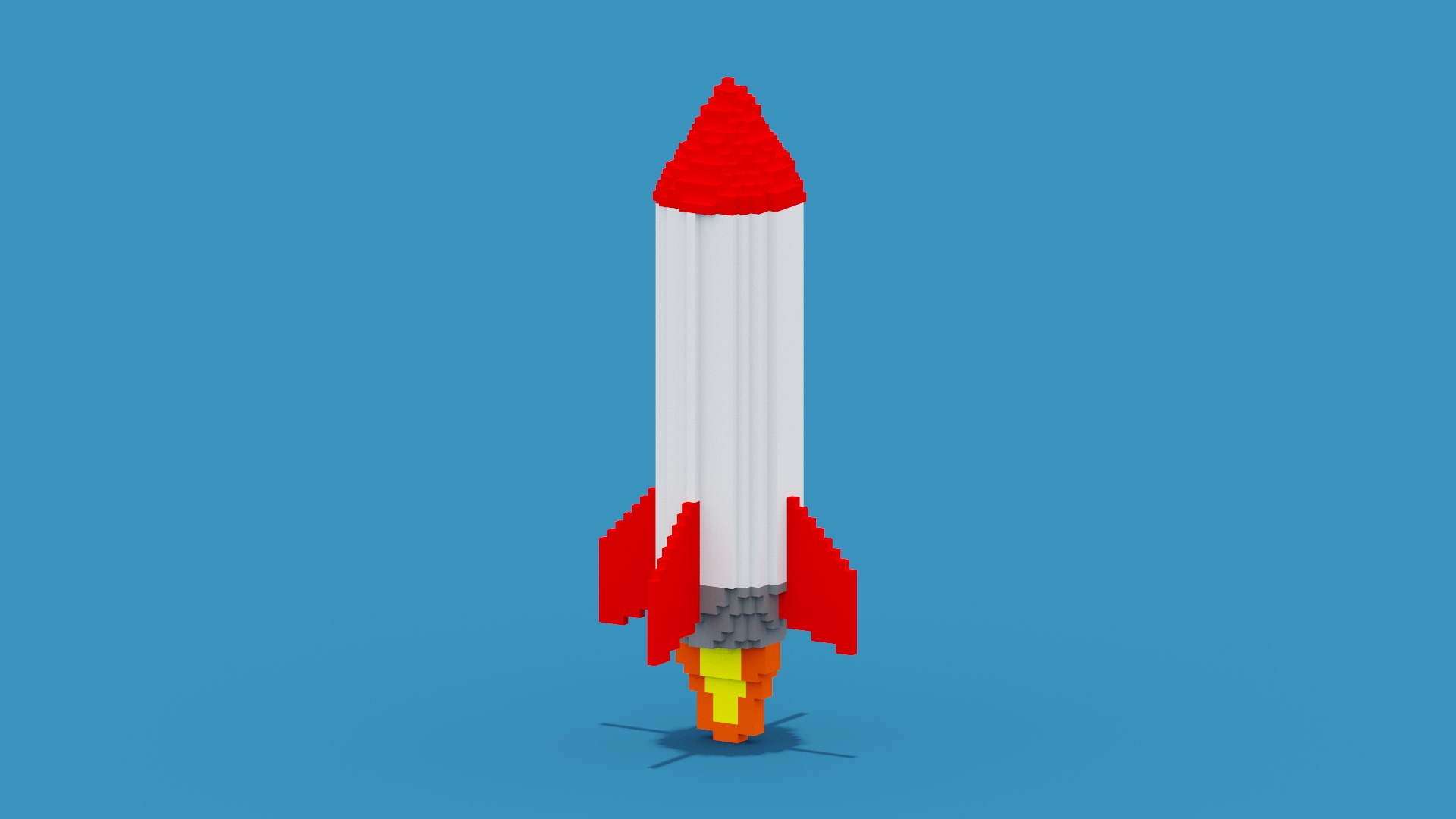 3D Voxel Rocket - TurboSquid 2019403