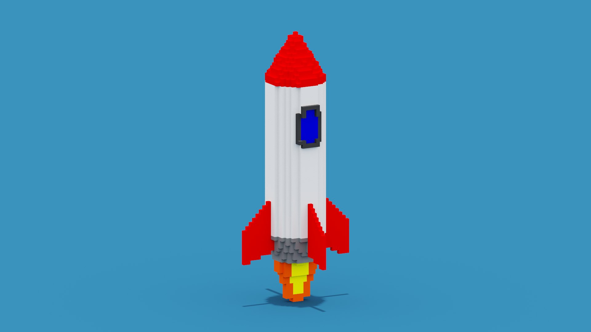 3D Voxel Rocket - TurboSquid 2019403