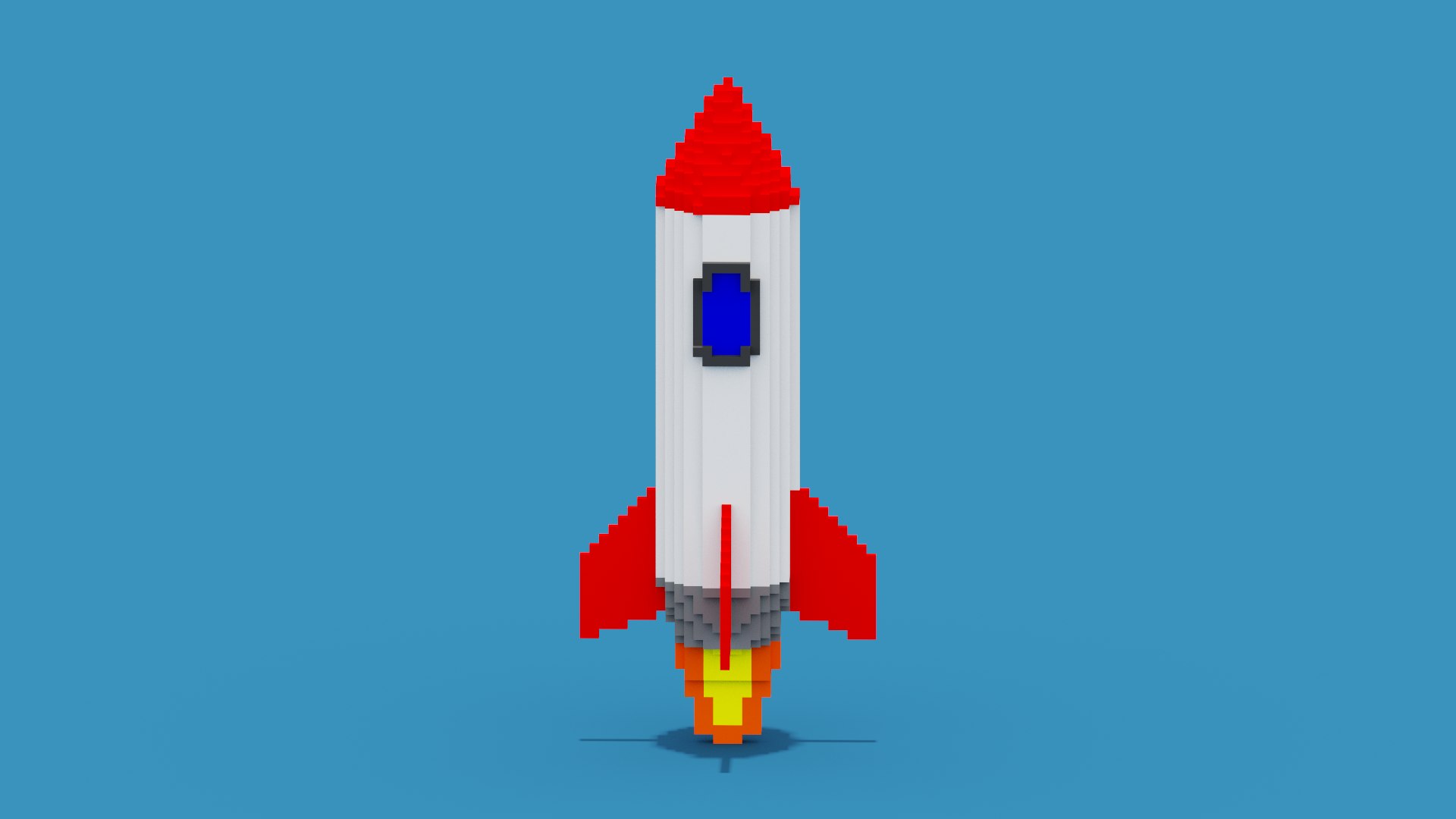 3D Voxel Rocket - TurboSquid 2019403