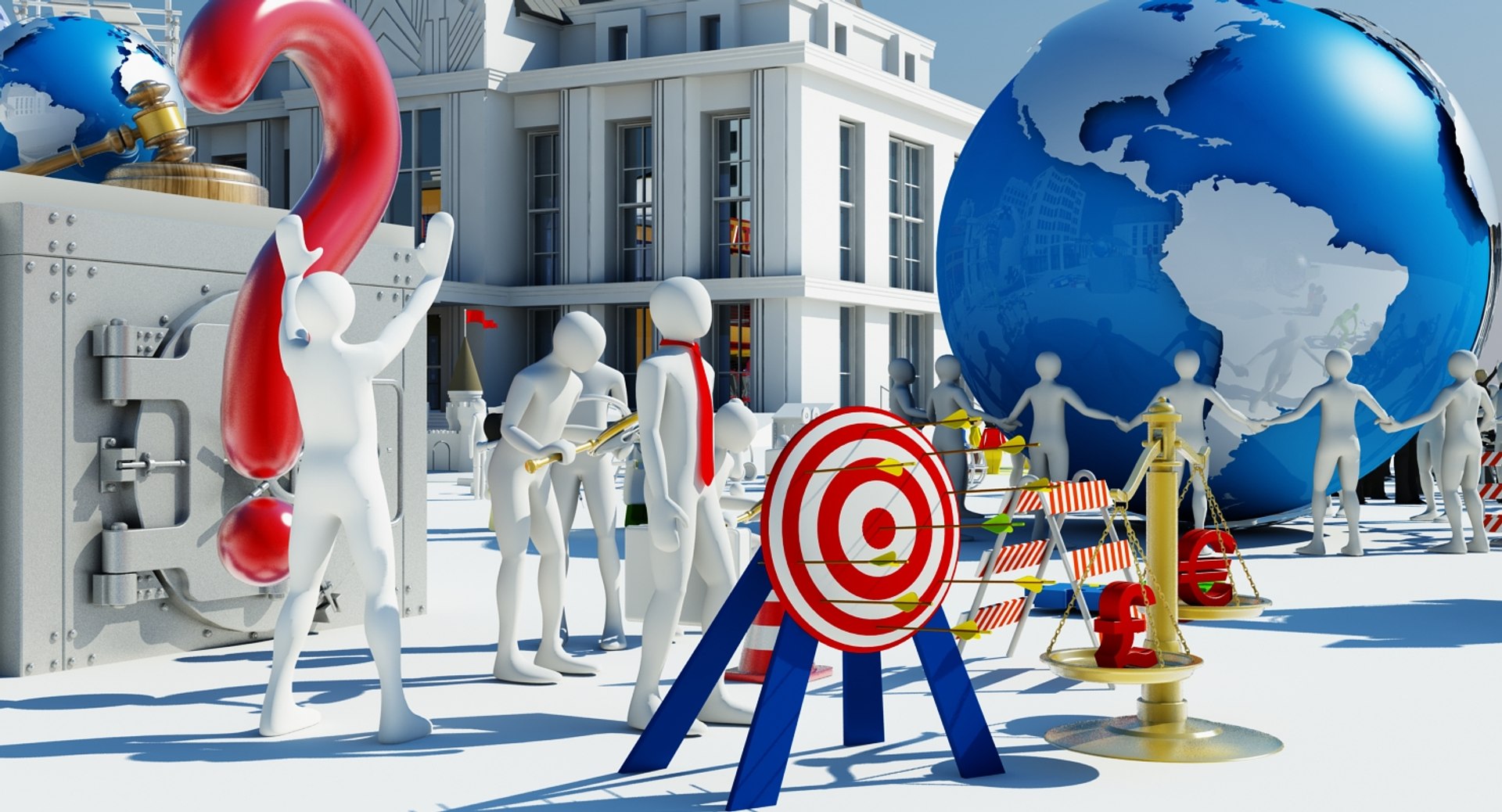 3d model clip-art buildings globes