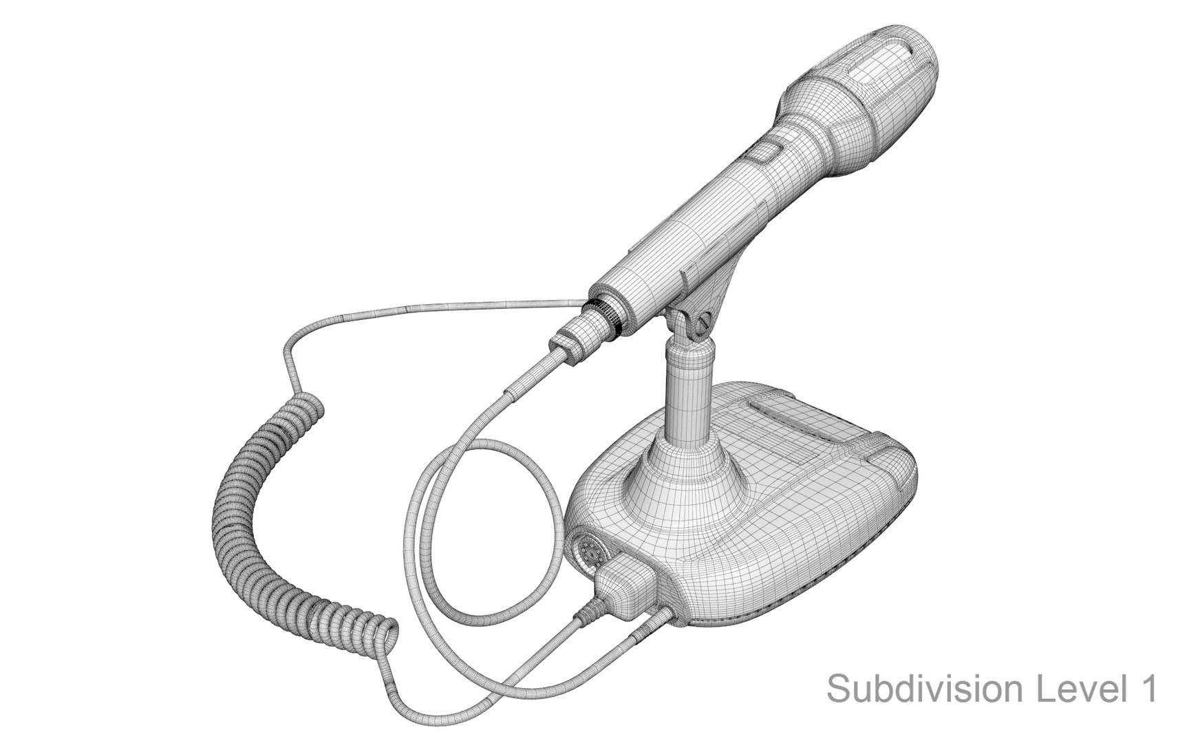 YAESU MD-100 Desk Microphone 3D Model - TurboSquid 2184368