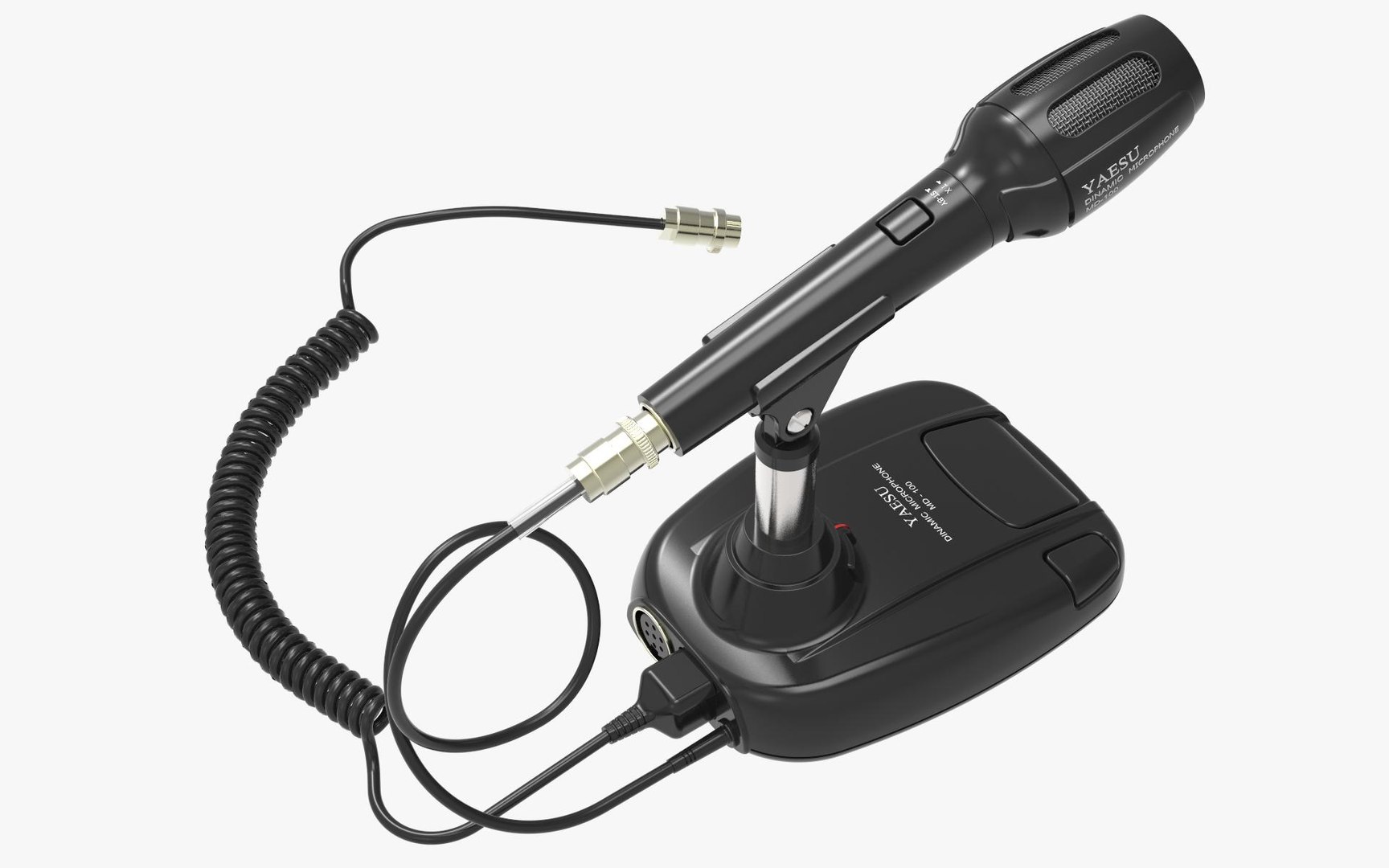 YAESU MD-100 Desk Microphone 3D Model - TurboSquid 2184368