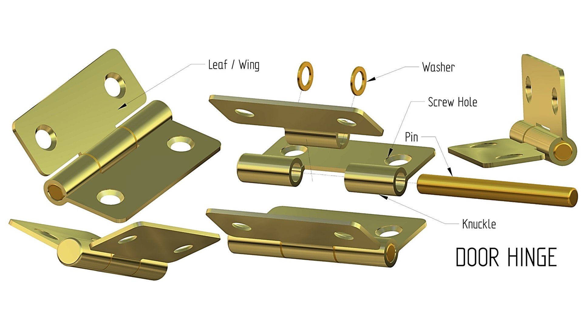 3D Door Hinge Model - TurboSquid 2095661
