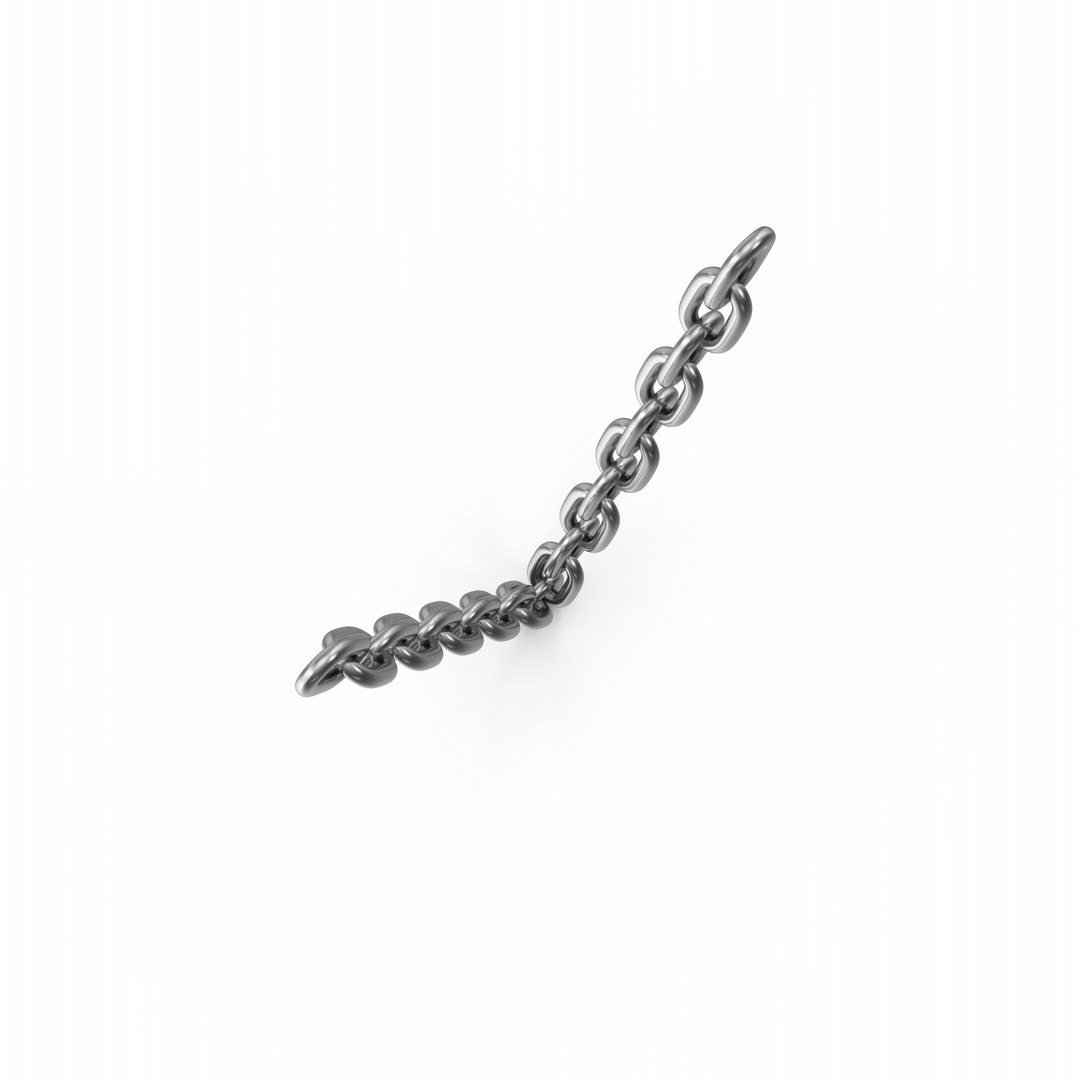 3D Silver Chain Letter V Model - TurboSquid 2024718