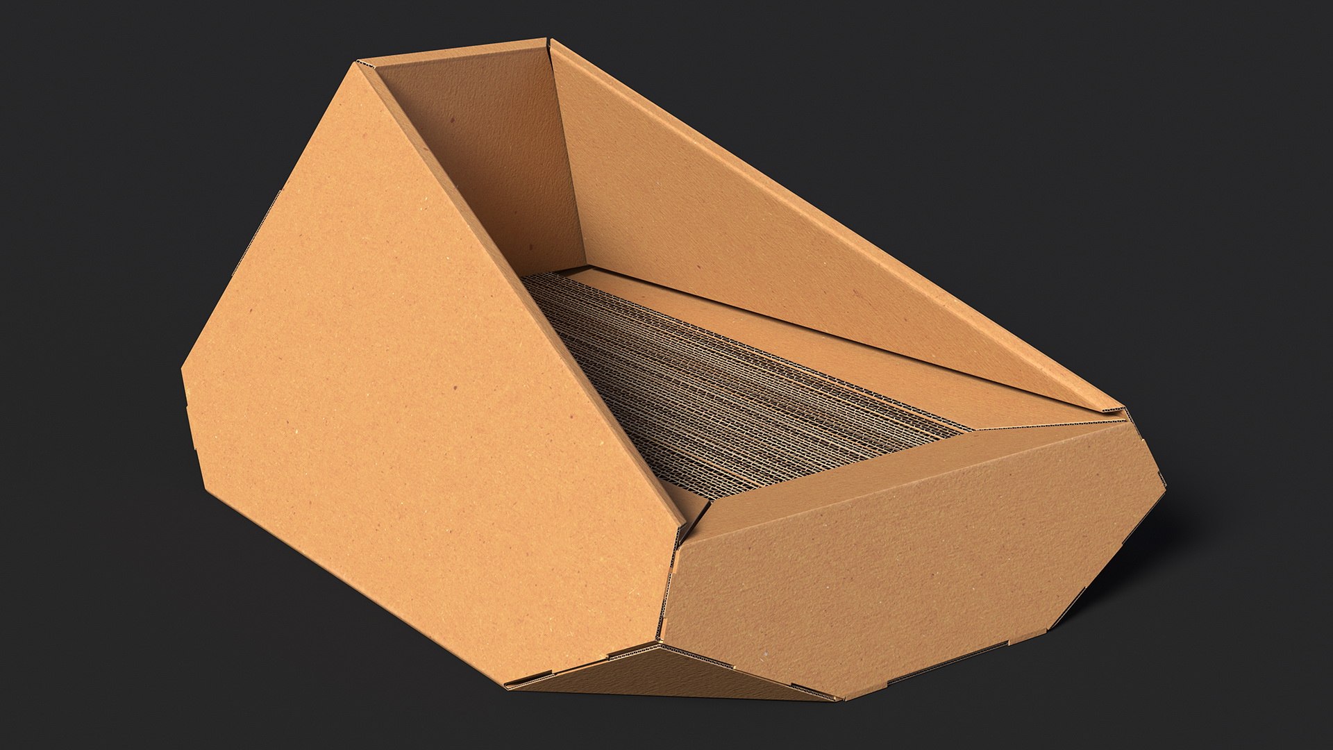 Futuristic Cardboard Cat Bed 3D - TurboSquid 2166921