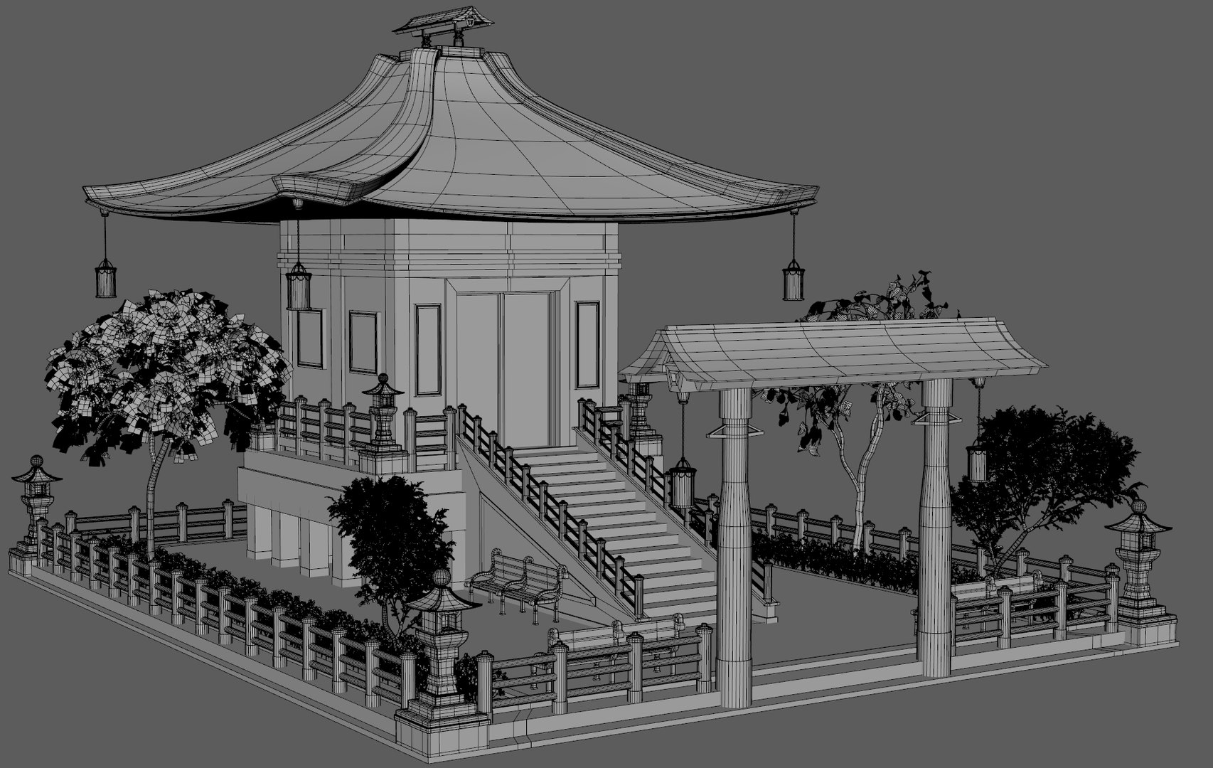 3D Asia Asian House - TurboSquid 1240228