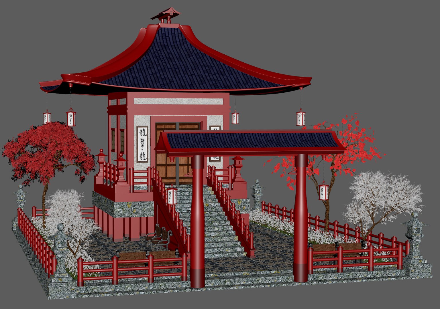 3D Asia Asian House - TurboSquid 1240228