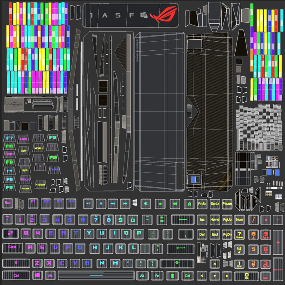 3D Asus ROG Strix Black Model - TurboSquid 2175363