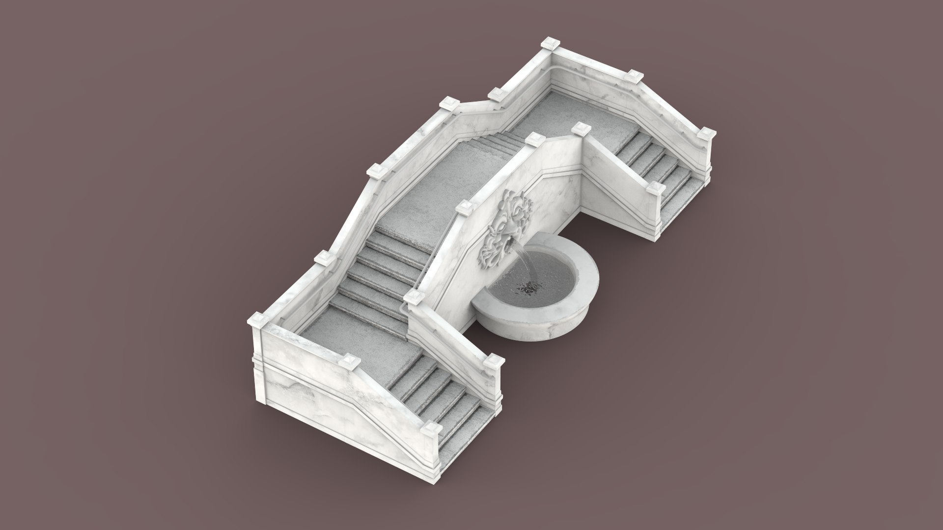 Castle Marble Staircase 3D Model - TurboSquid 2126971