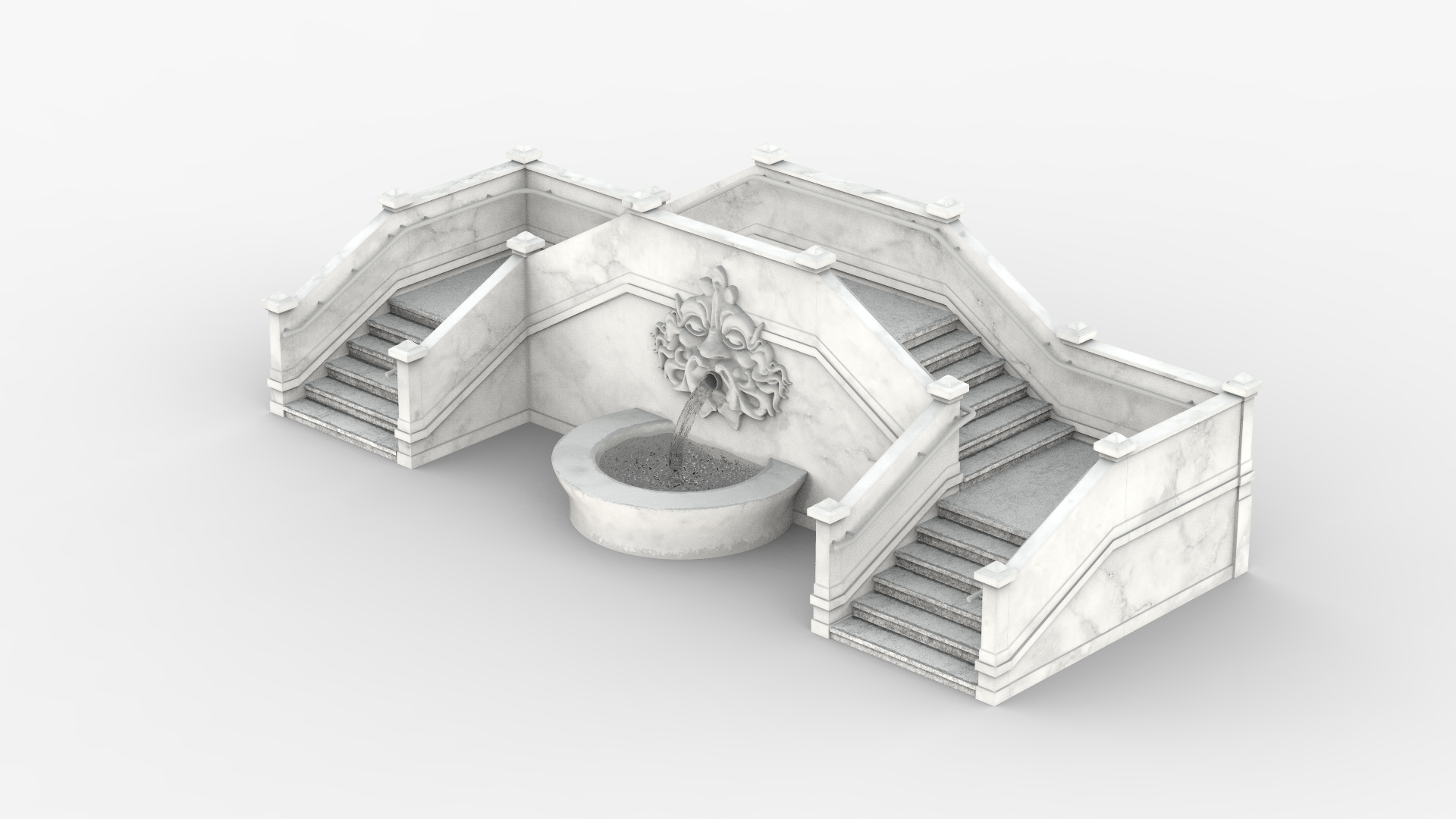 Castle Marble Staircase 3D Model - TurboSquid 2126971