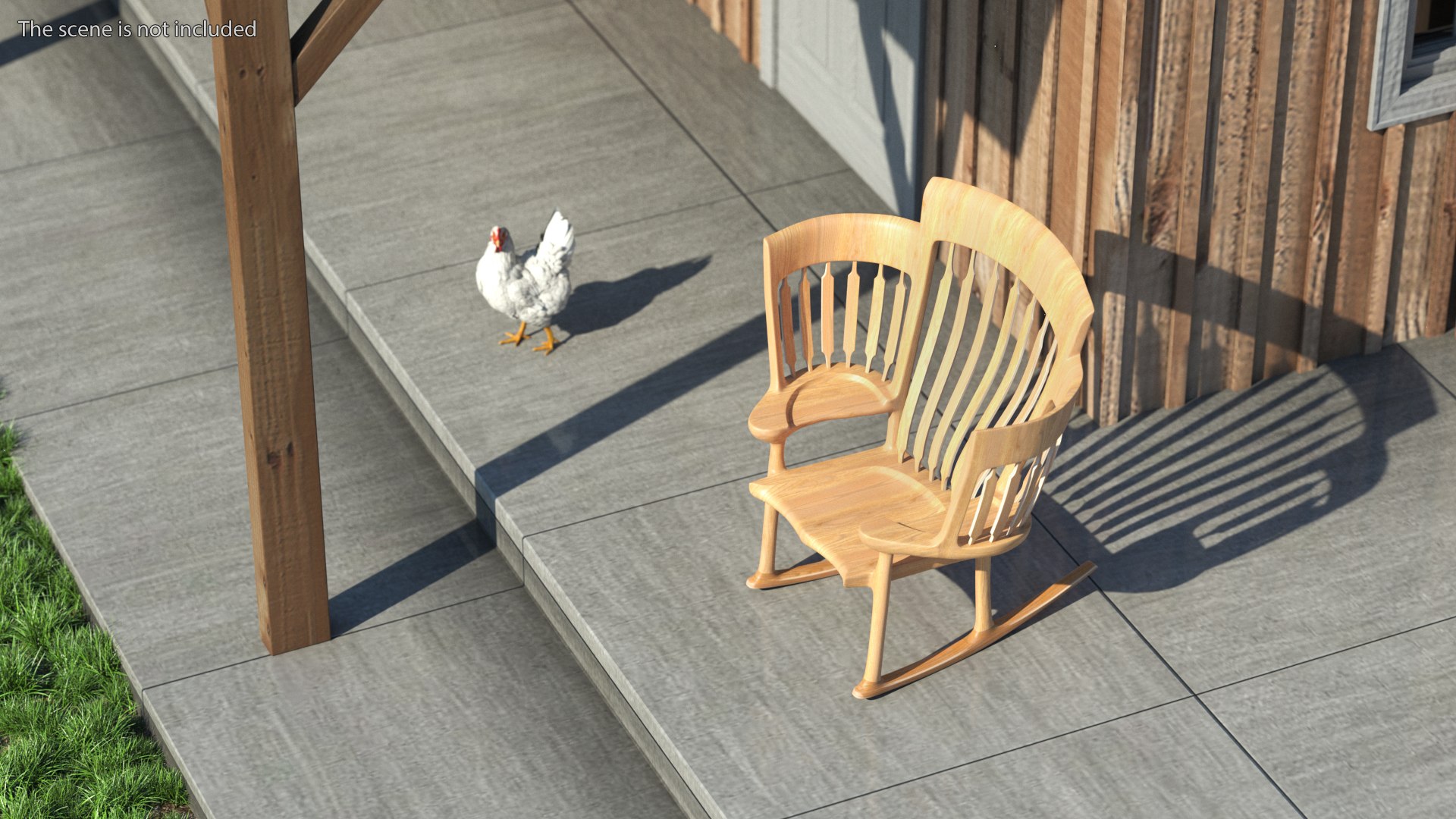 Triple Rocking Chair Model - TurboSquid 2050966