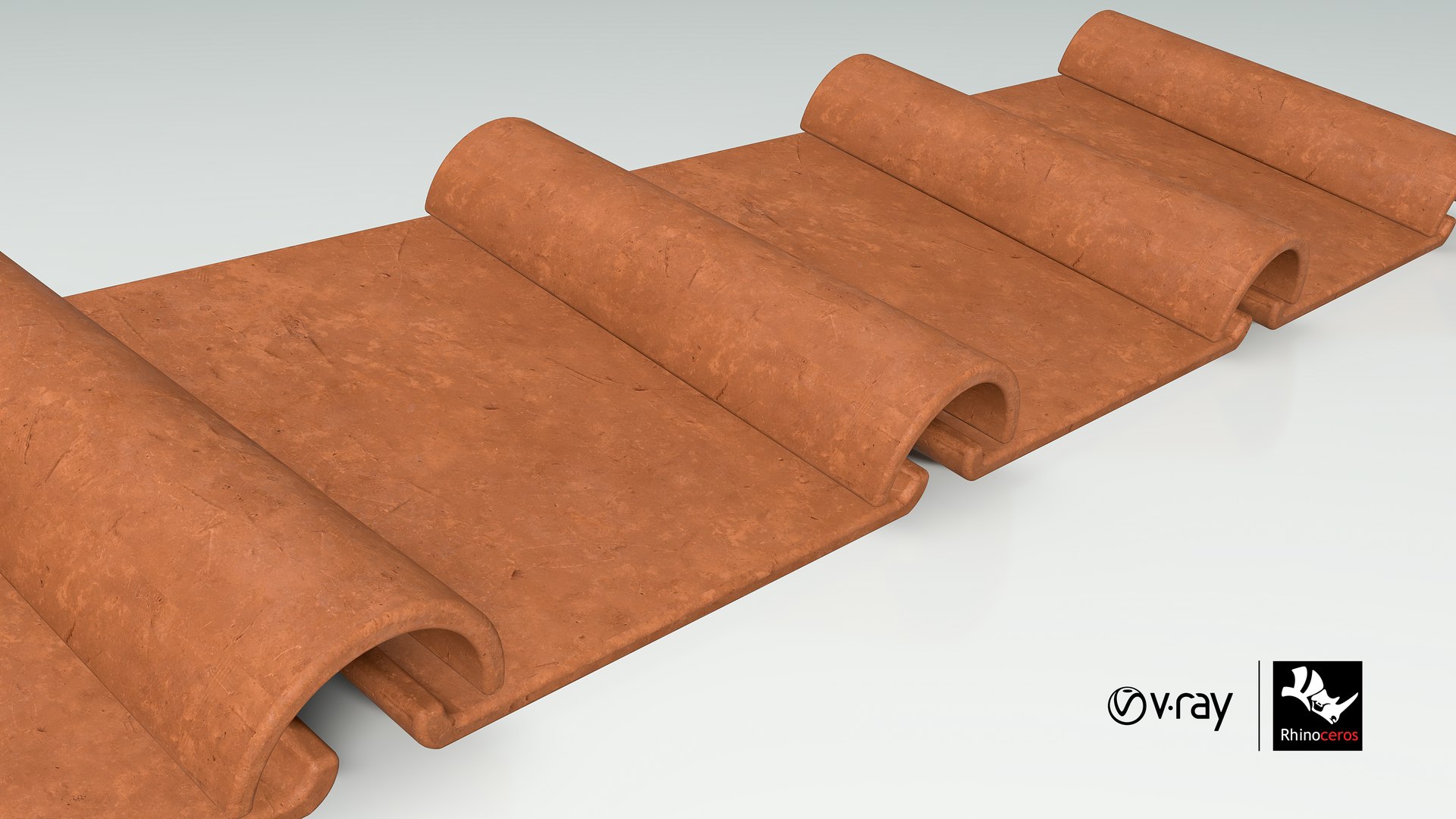 3D Model Roman Roof Tile - TurboSquid 2043689
