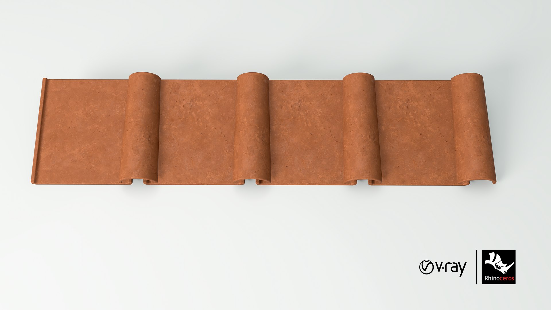 3D Model Roman Roof Tile - TurboSquid 2043689