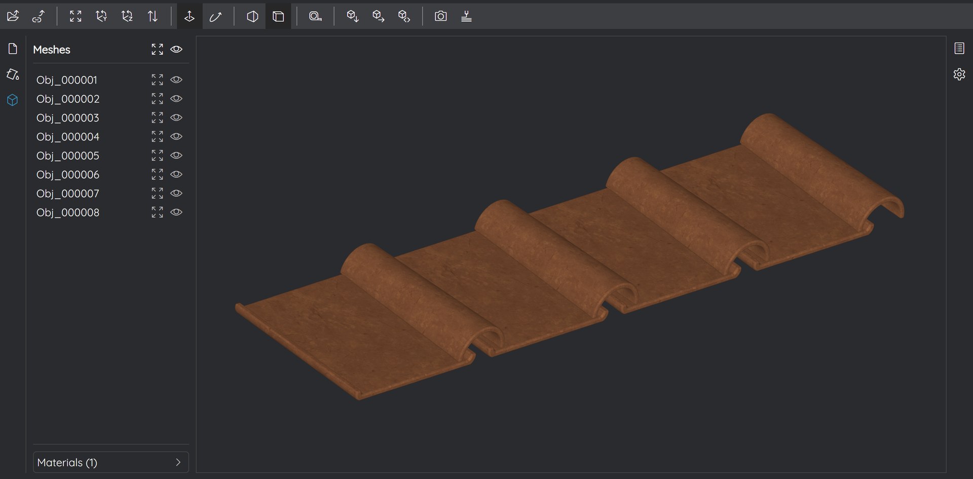 3D Model Roman Roof Tile - TurboSquid 2043689